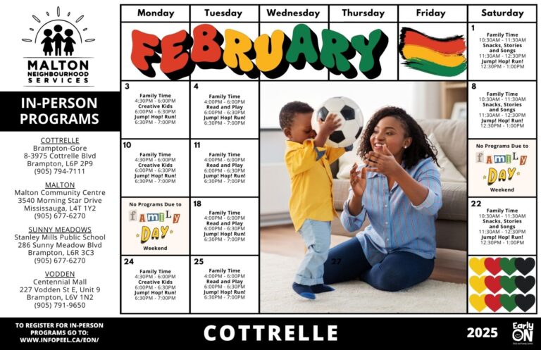 Cottrelle EarlyON Programs - Malton Neighbourhood Services